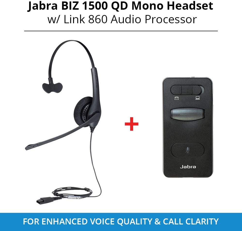 Home › Jabra Biz 1500 QD Mono Headset with Link 860-09 Audio Processor